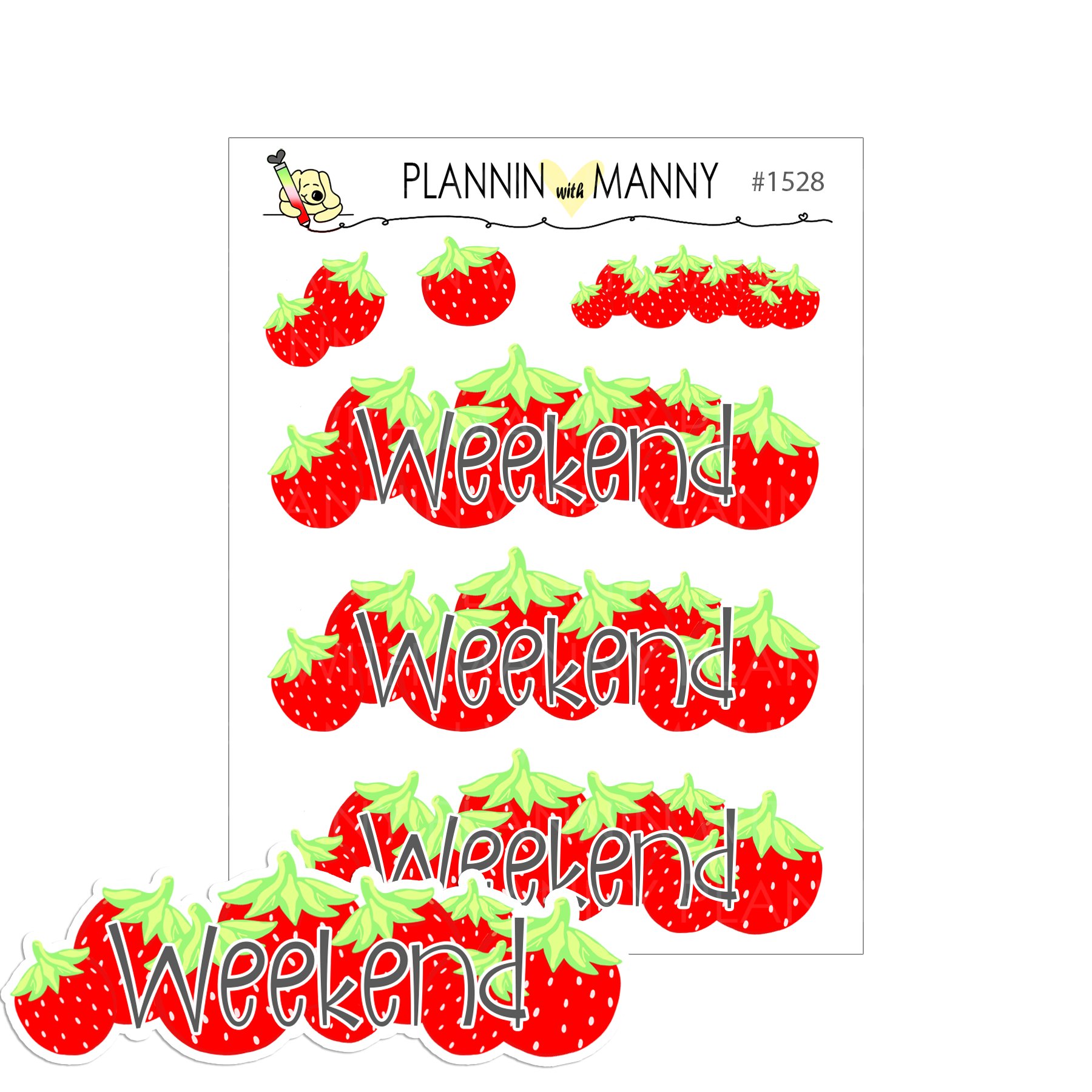 1528 Berry Sweet Weekend Planner Stickers – Plannin with Manny