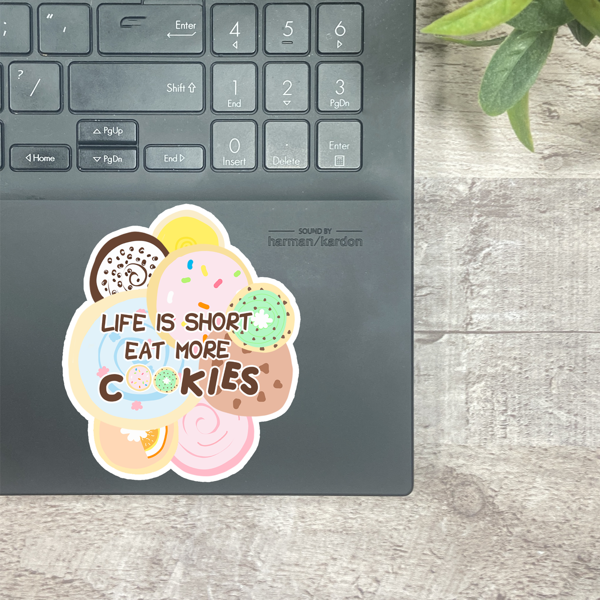 MB157 Life is Short Eat More COOKIES Vinyl Sticker – Plannin with Manny