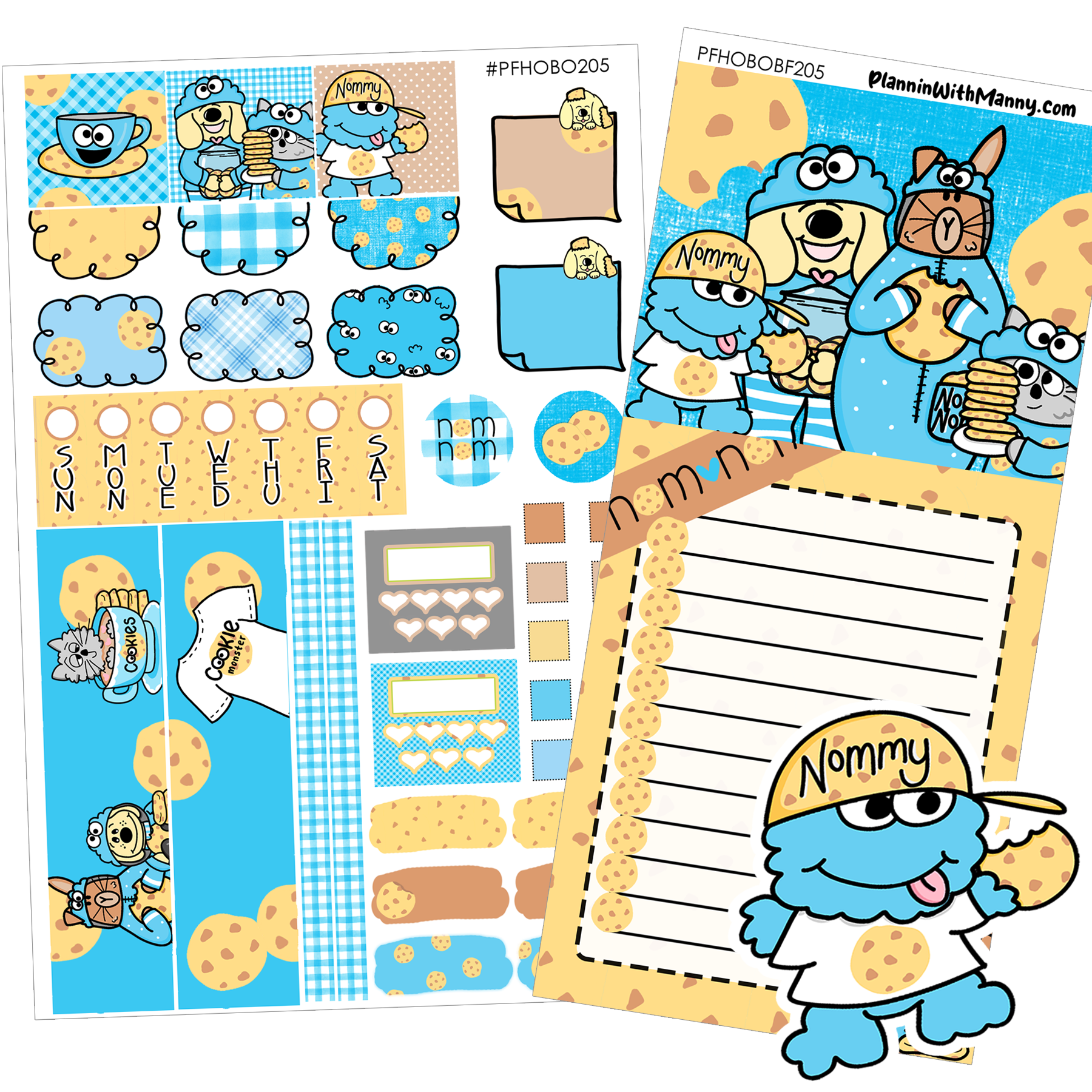 PFHOBO205 Cookie Monster Hobo Weeks Weekly Kit – Plannin with Manny