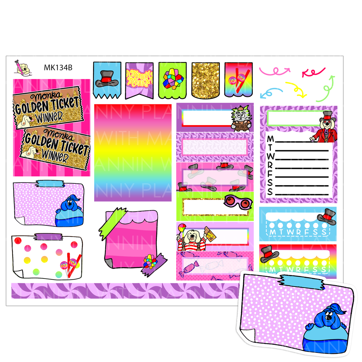 MK134- WEEKLY MINI KIT- Manny Monka Collection – Plannin with Manny